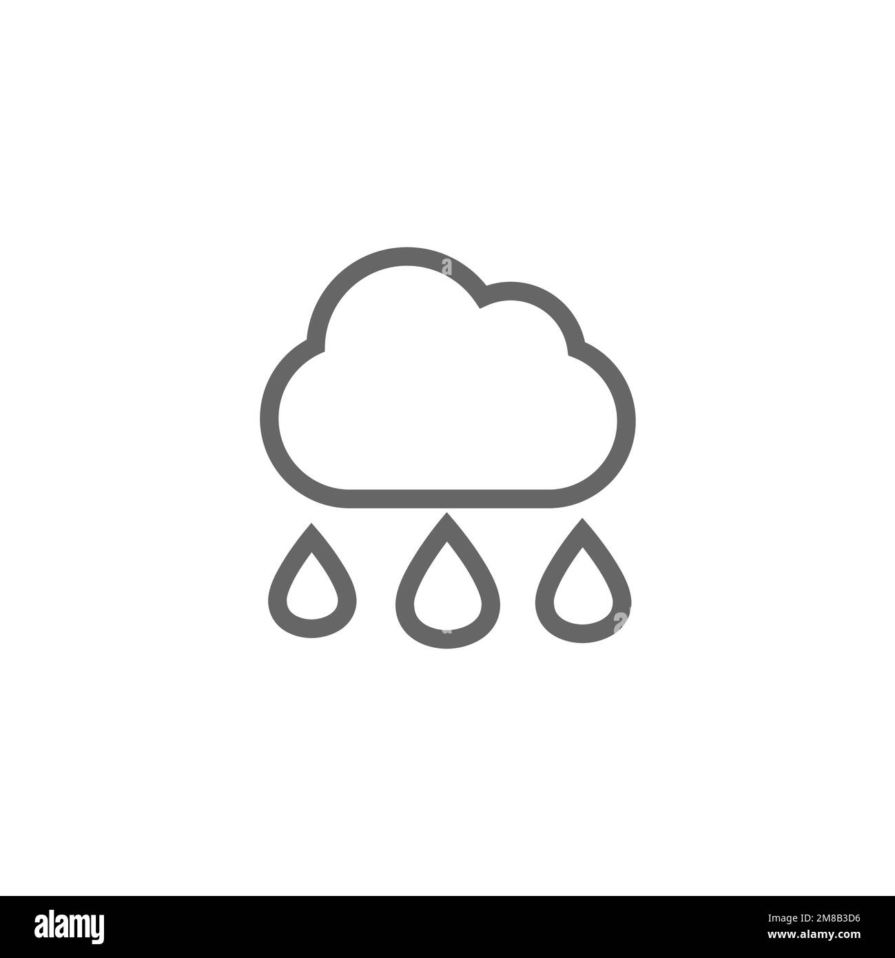 Rain icon, cloud rain weather graphic resource mockup, vector ...
