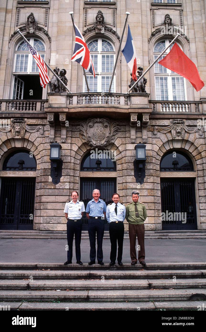 Pictured outside the Berlin Air Safety Center (BASC) are, left to right ...