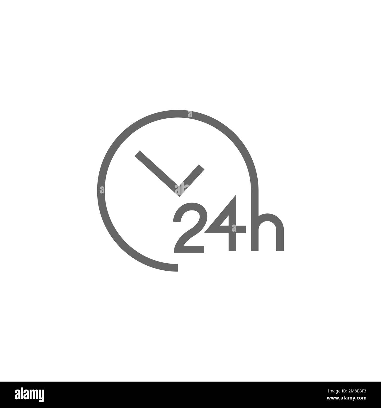 24 hour icon, mockup of all day service graphic resource, vector ...