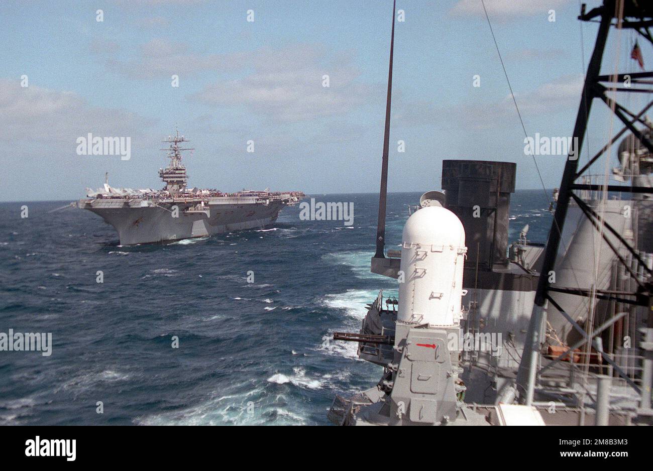 A close-up view of the Mark 15 20mm Phalanx close-in weapons system ...