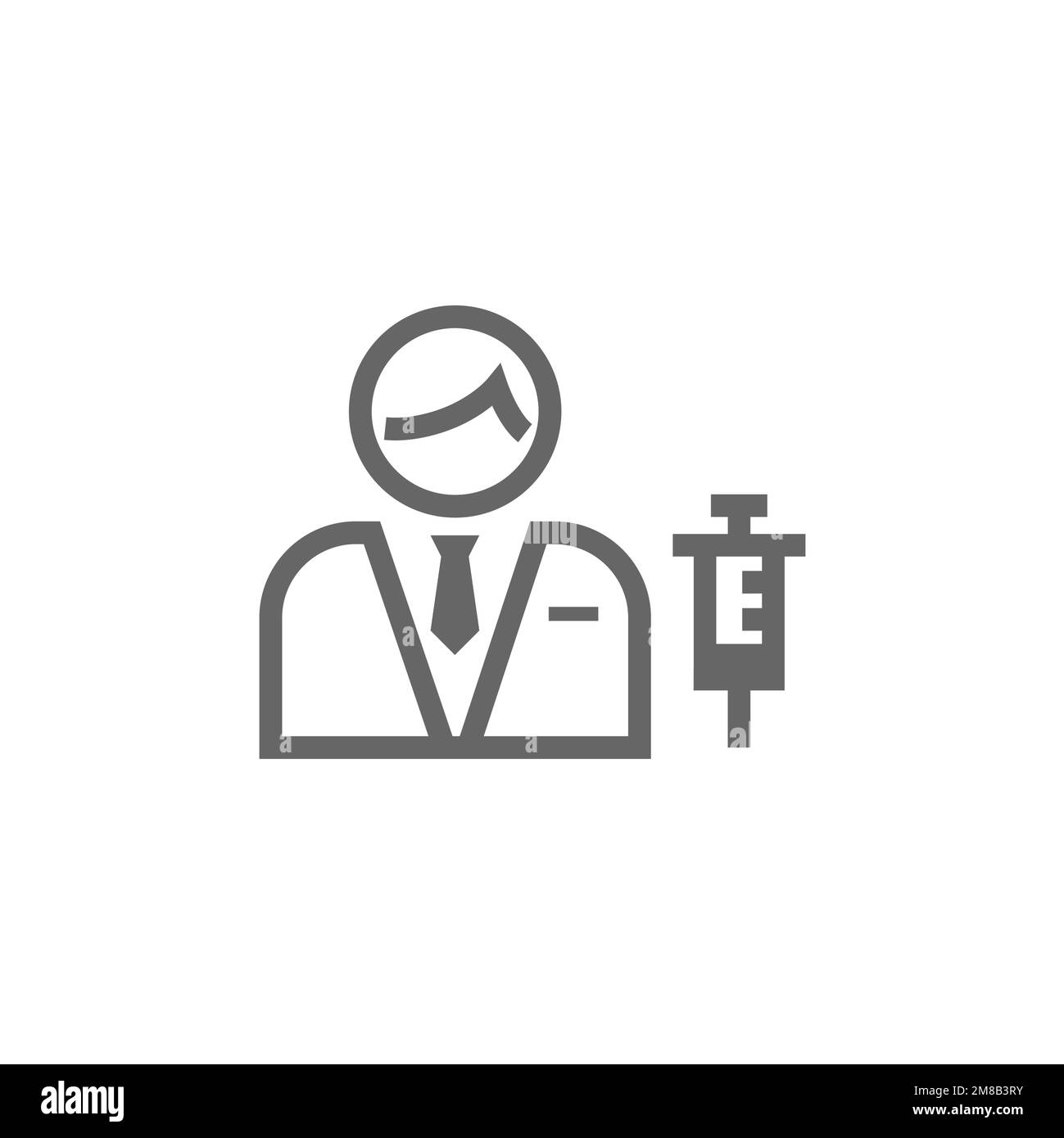 Doctor profession icon, injection graphic resource mockup, vector ...