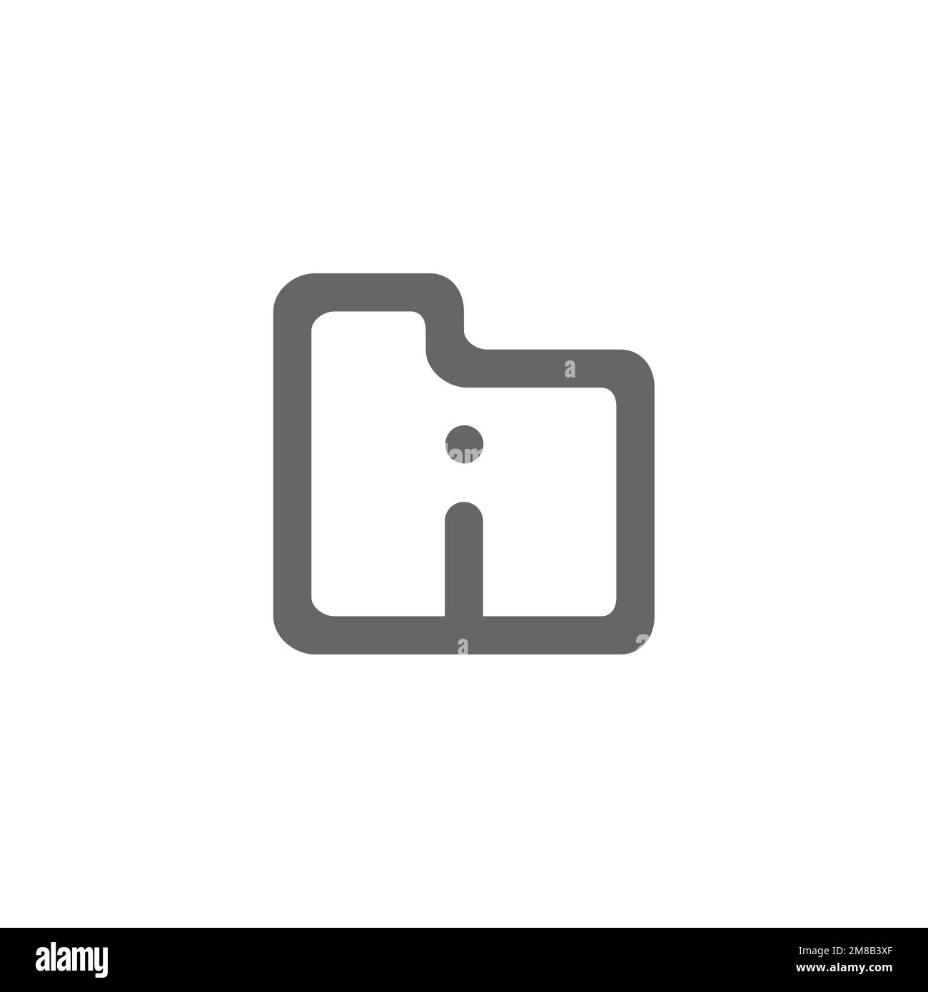 Warning folder line icon, graphic resource template, vector illustration Stock Vector Image ...