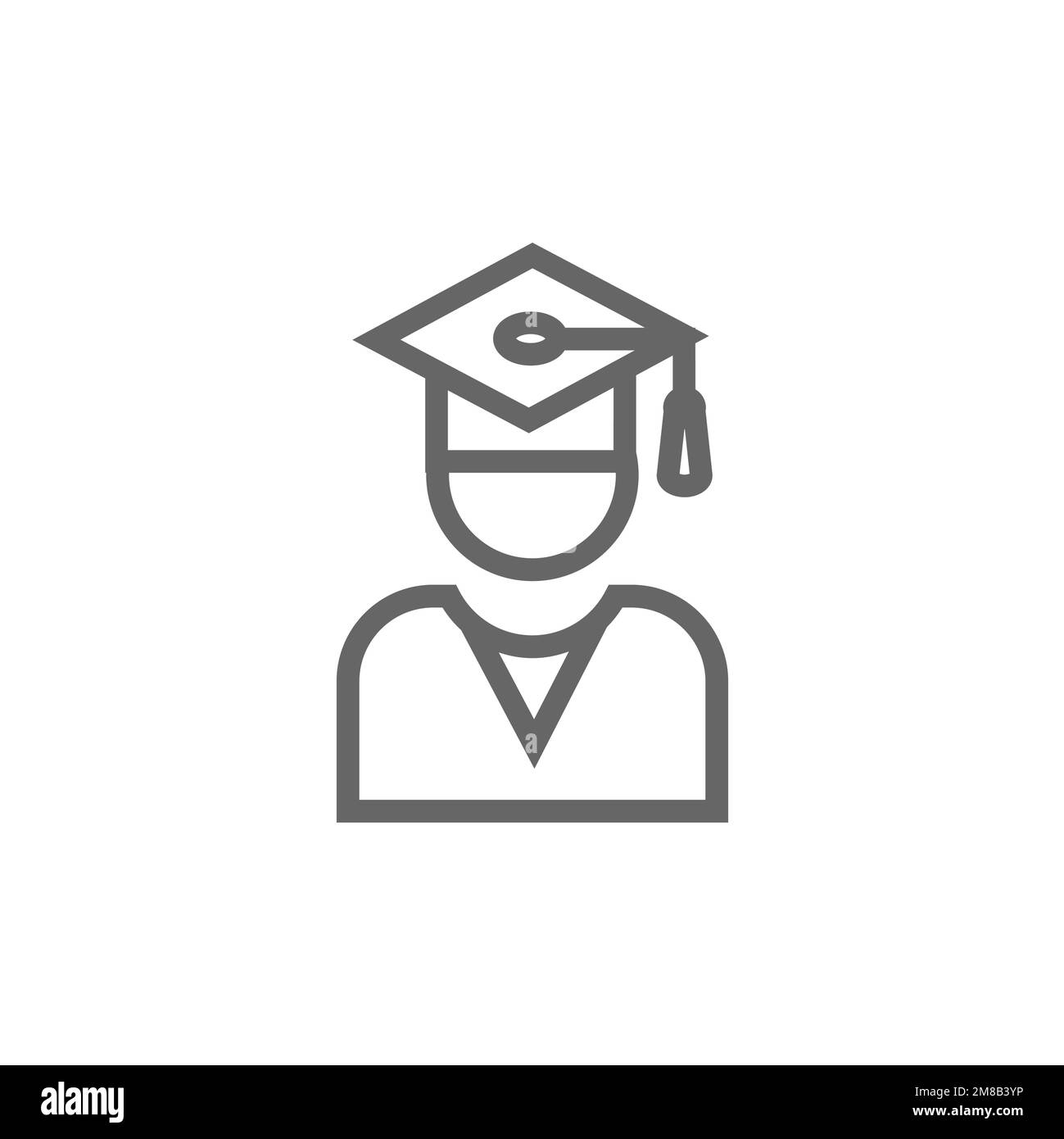 Graduate icon, degree graphic resource mockup, vector illustration ...