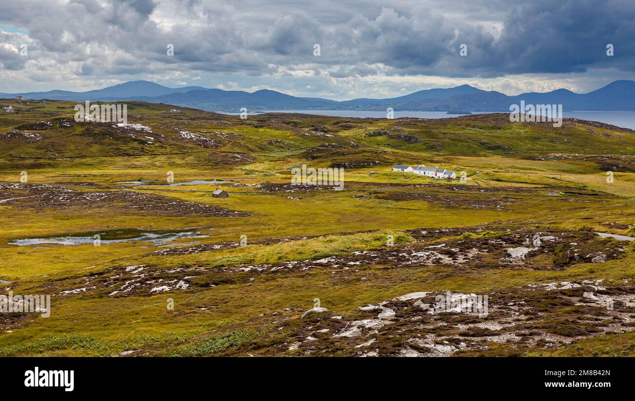 Landscape with farmhouse in the countryside of Ireland Stock Photo - Alamy