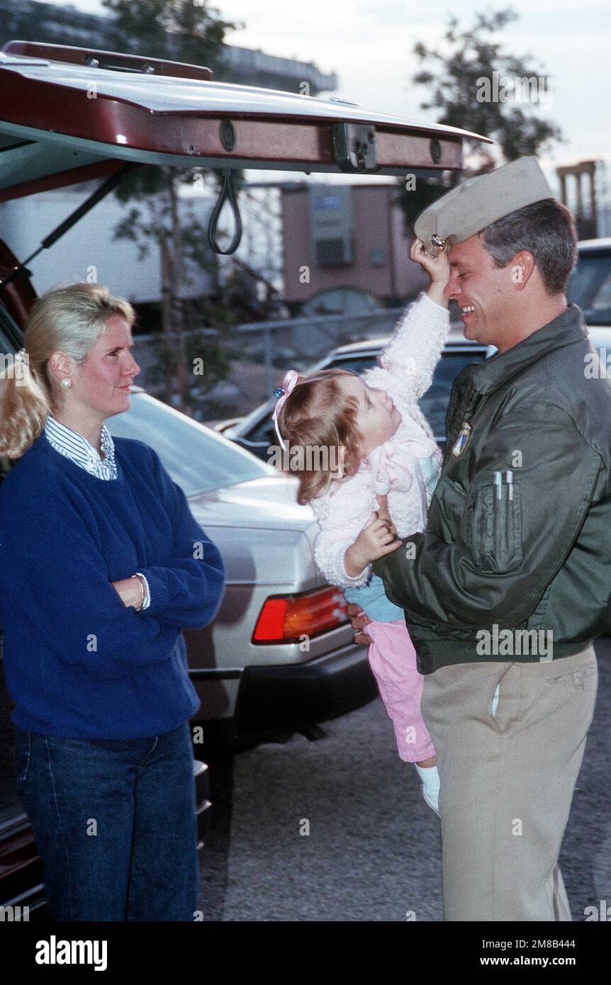 A petty officer stationed aboard the aircraft carrier USS RANGER (CV-61 ...