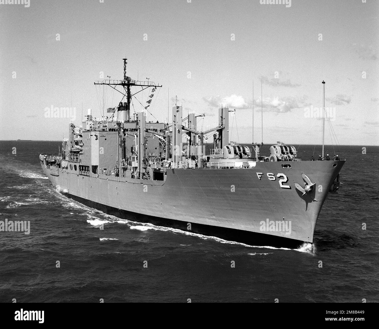 A starboard bow view of the combat stores ship USS SYLVANIA (AFS 2 ...