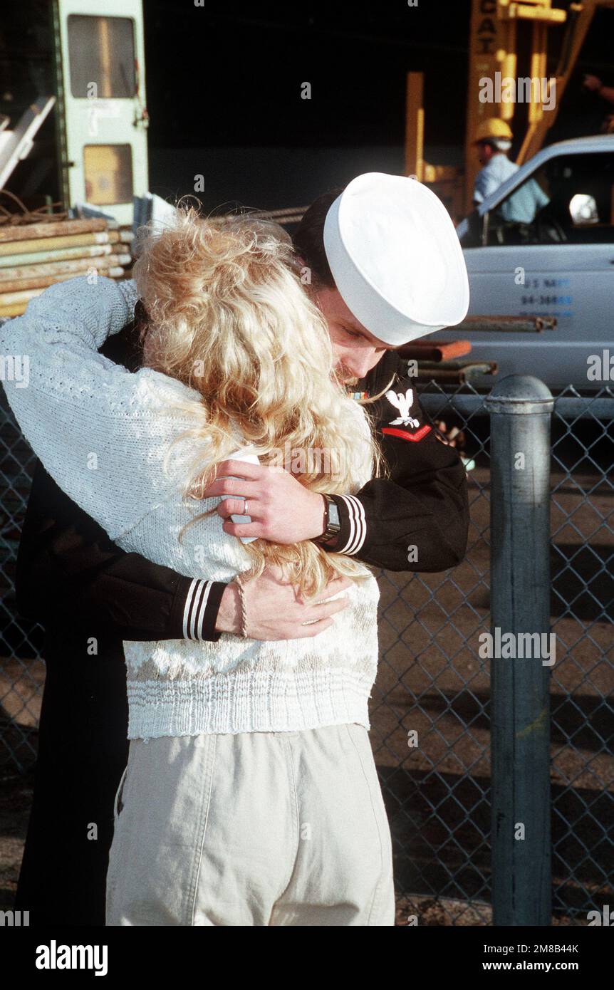 A petty officer stationed aboard the aircraft carrier USS RANGER (CV-61 ...