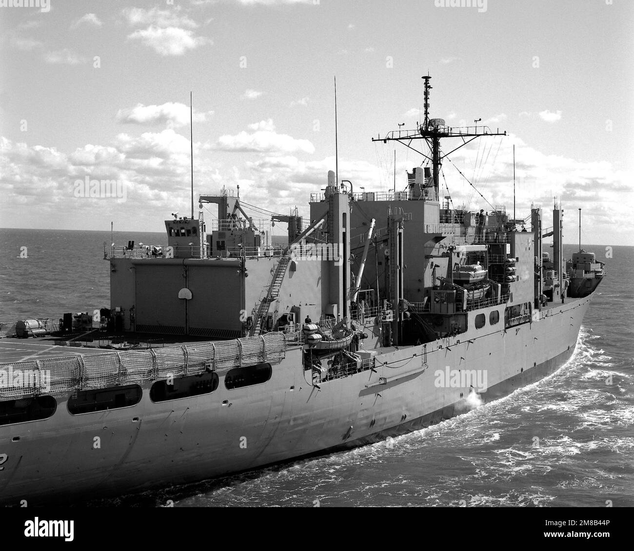 A partial starboard quarter view of the combat stores ship USS SYLVANIA ...
