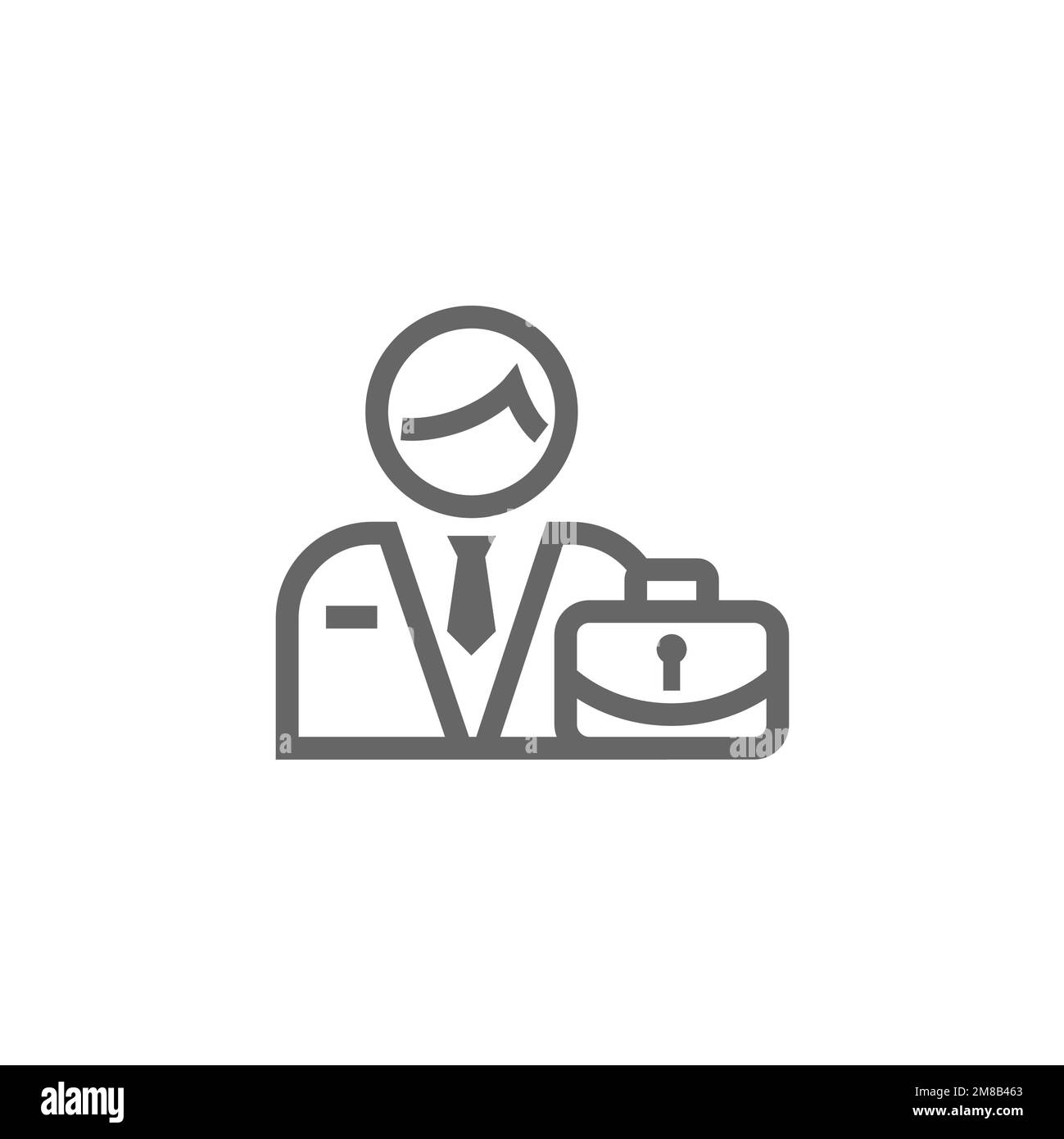 White collar class icon, manager graphic resource mockup, vector ...