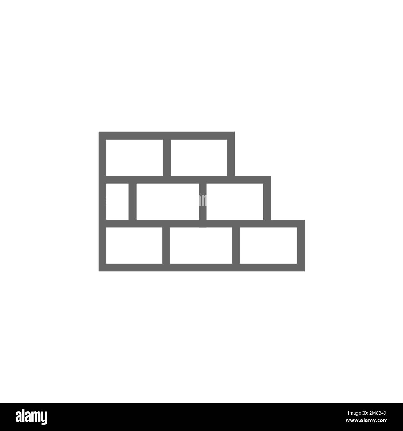 Building a wall icon, brick graphic resource template, vector ...