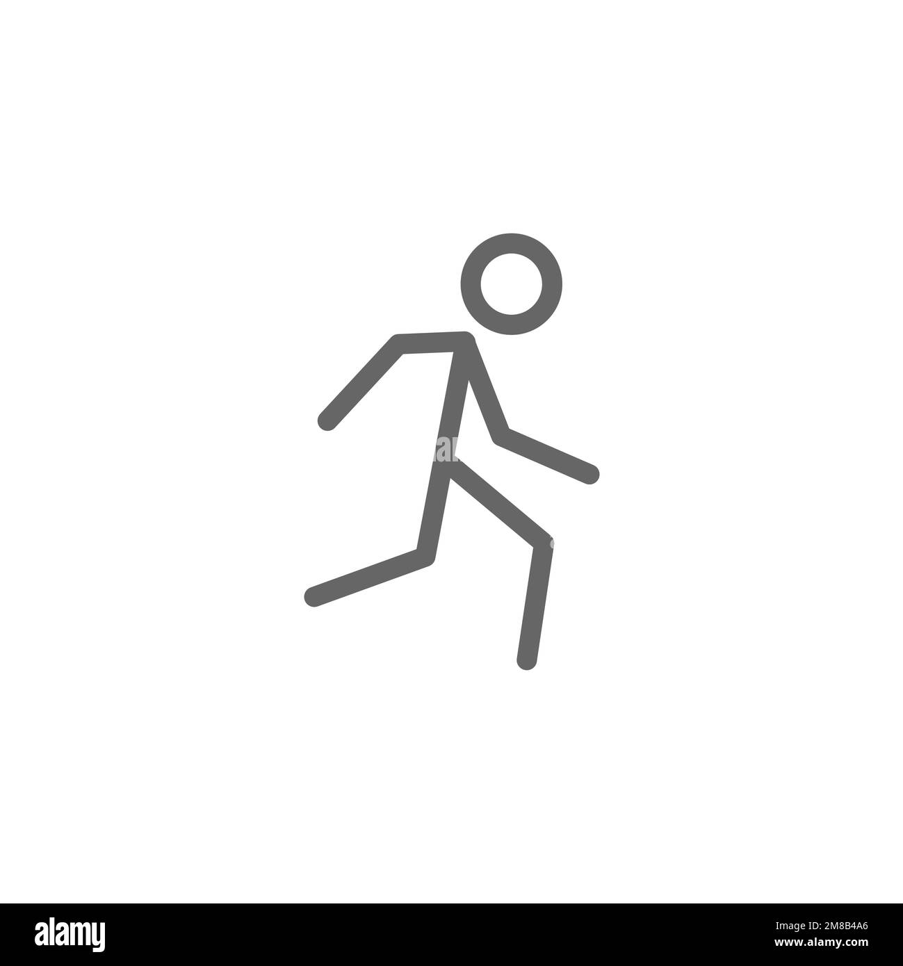 Running bell icon, athlete graphic resource template, vector ...