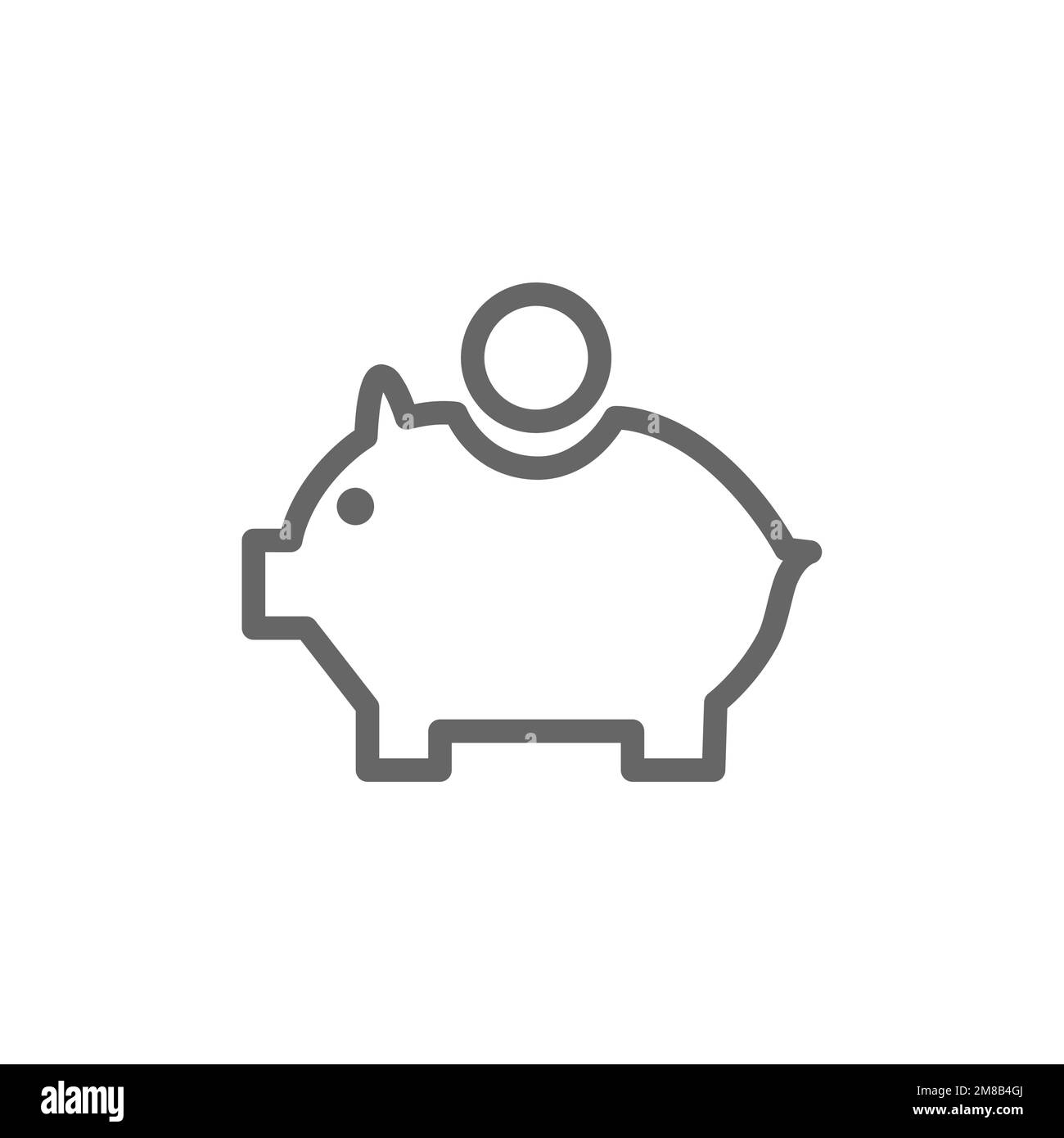Piggy bank icon, savings graphic resource template, vector illustration ...