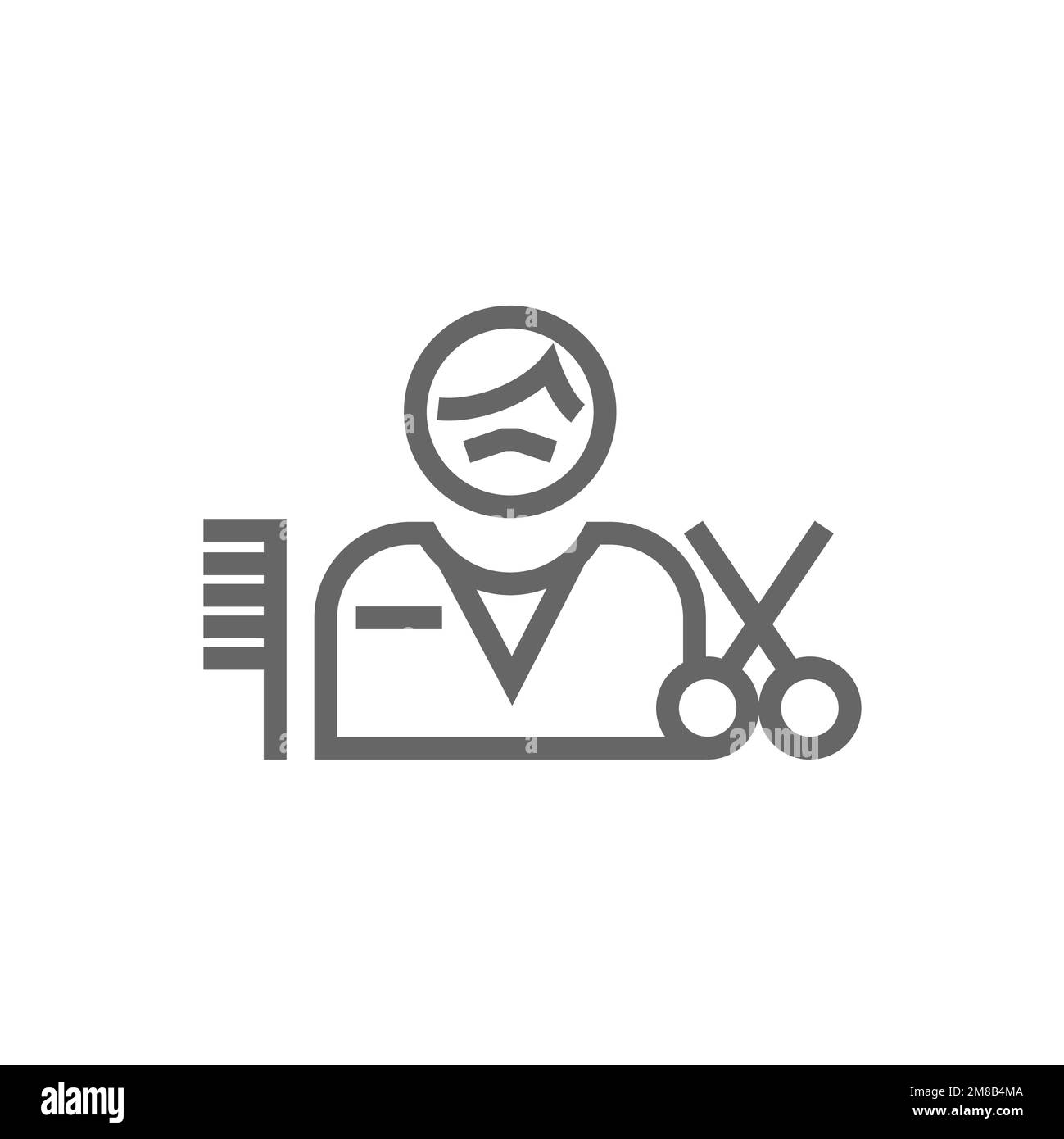 Barber icon, stylist graphic resource mockup, vector illustration Stock ...