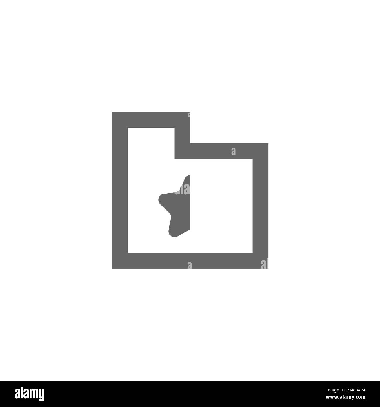 Collection folder flat icon, graphic resource template, vector ...