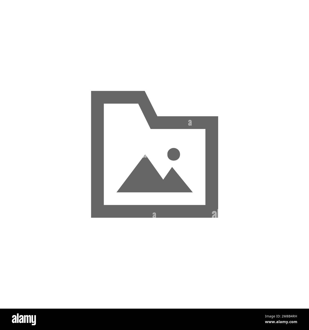 Image Folder Flat Icon Graphic Resource Template Vector Illustration