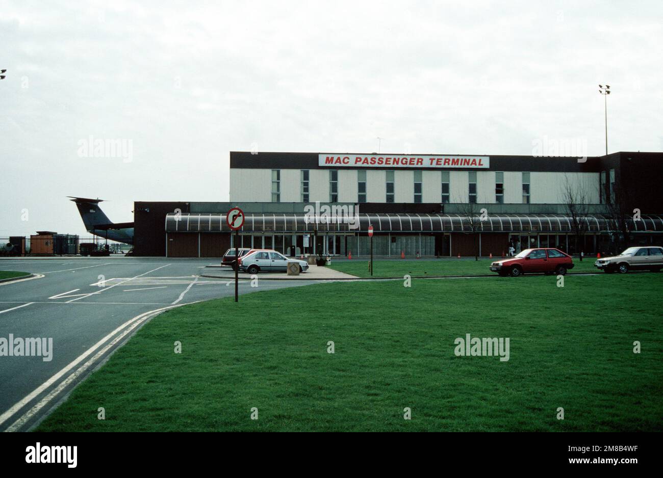 A view of the US Air Force Military Airlift Command passenger terminal ...