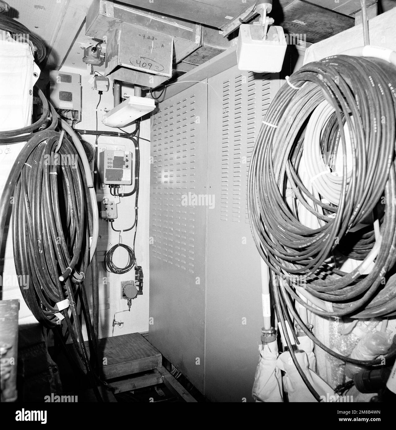 A view of the IC and gyro room No. 2 of the guided missile cruiser ...