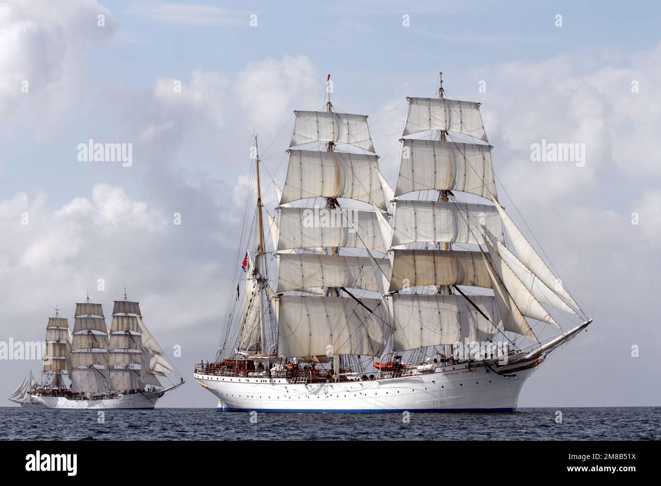 Norwegian tall ship Statsraad Lehmkuhl, Bergen race start, 2014 Stock ...