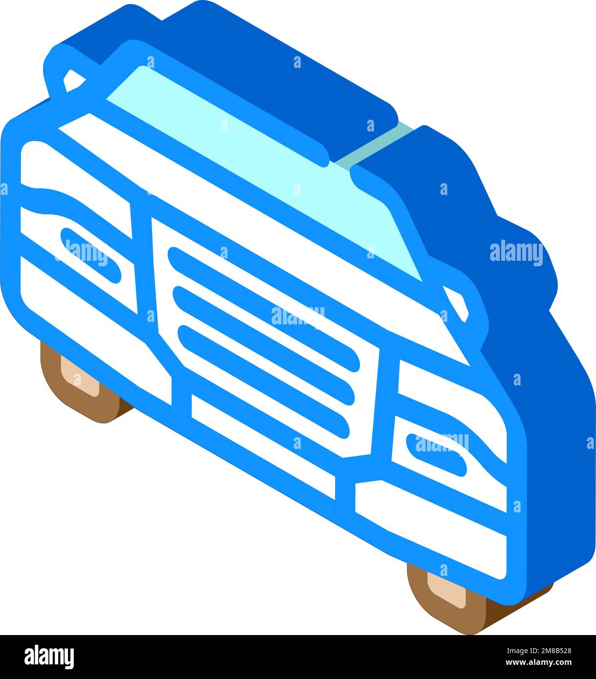 car transport vehicle isometric icon vector illustration Stock Vector ...