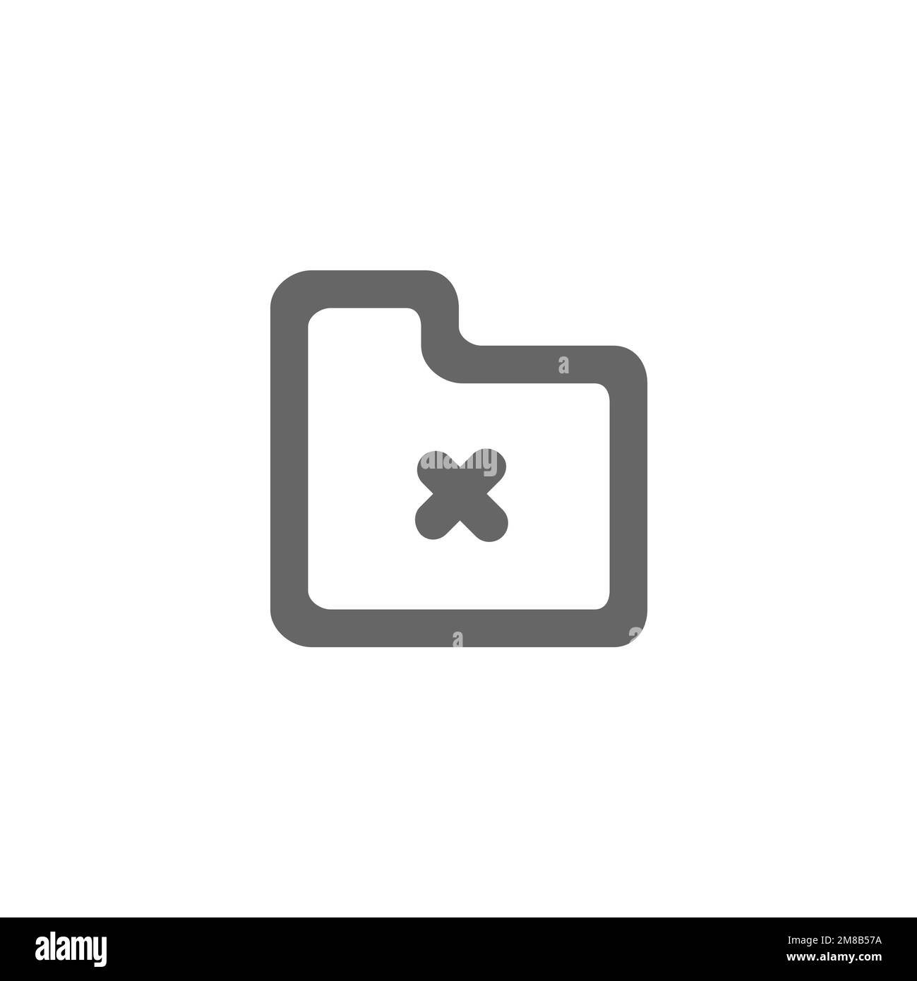 Error folder line icon, graphic resource template, vector illustration ...