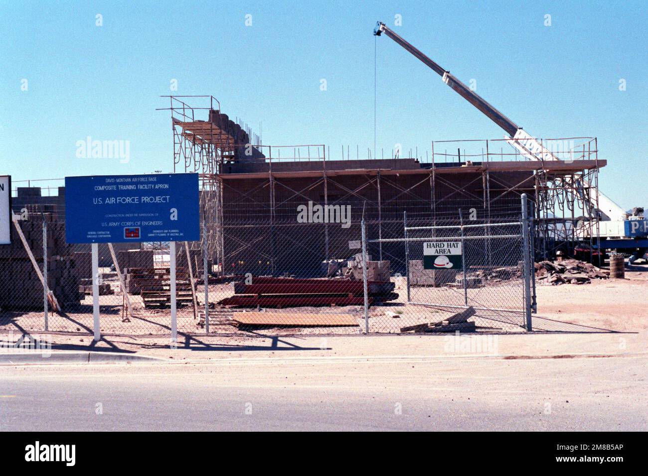 A view of the Composite Training Facility Apron under construction ...