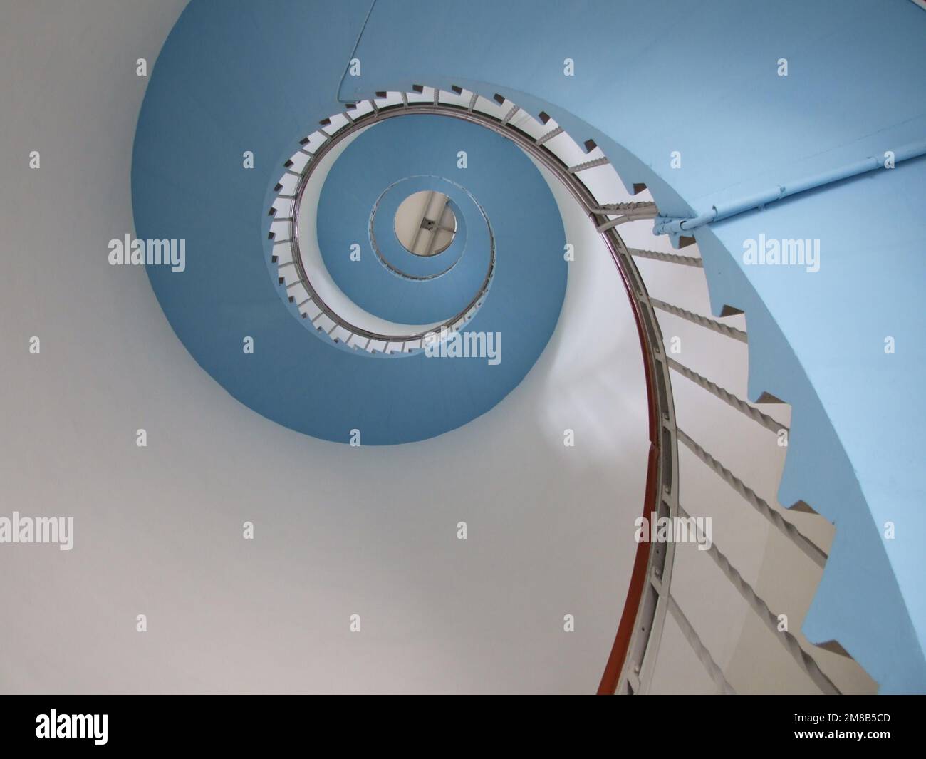 Spiral staircase leads to tower top and the stone hi-res stock ...