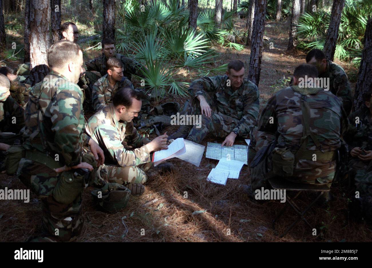 The command group from the 82nd Airborne Division assembles for a ...