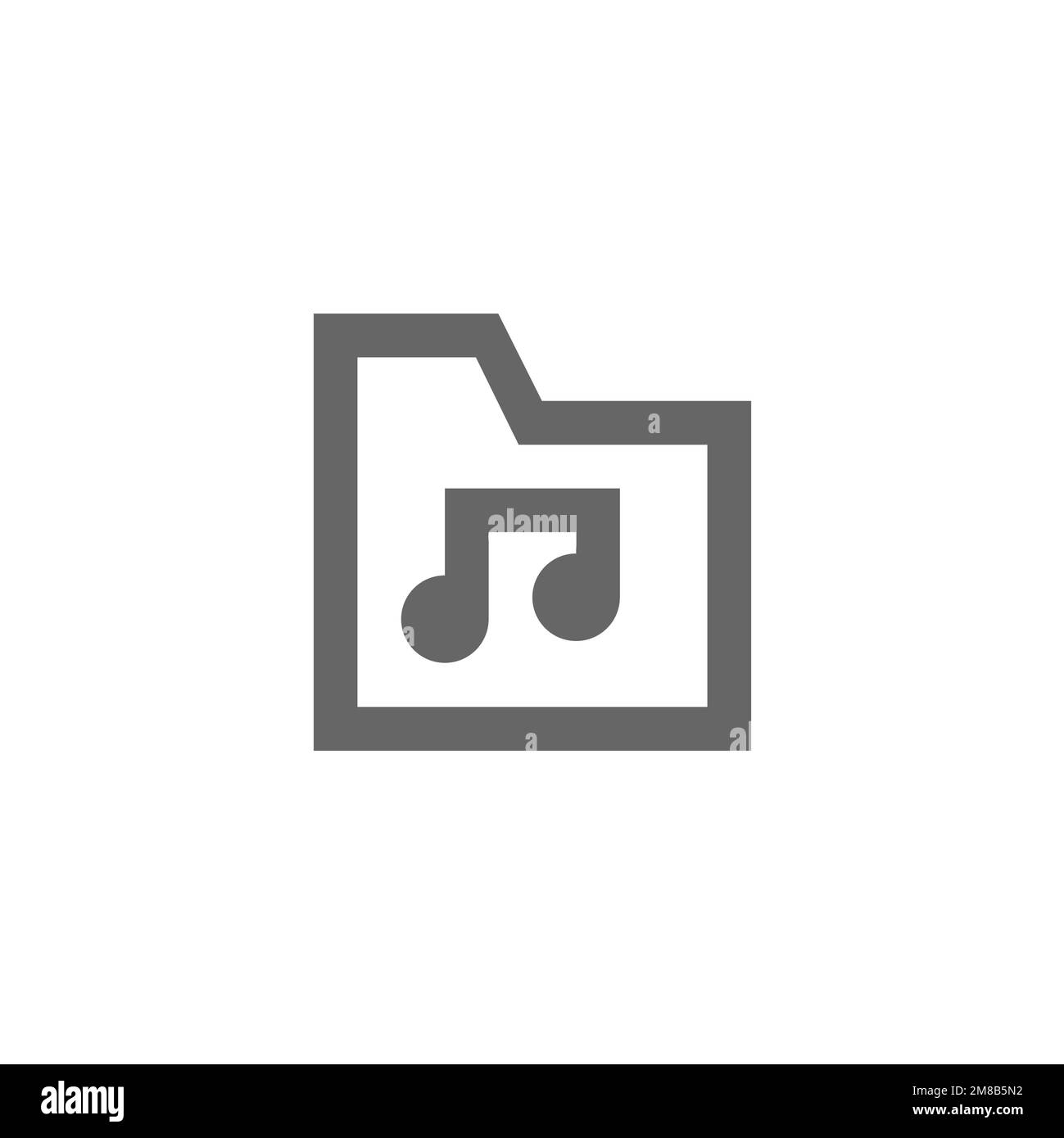 Music folder flat icon, graphic resource template, vector illustration ...
