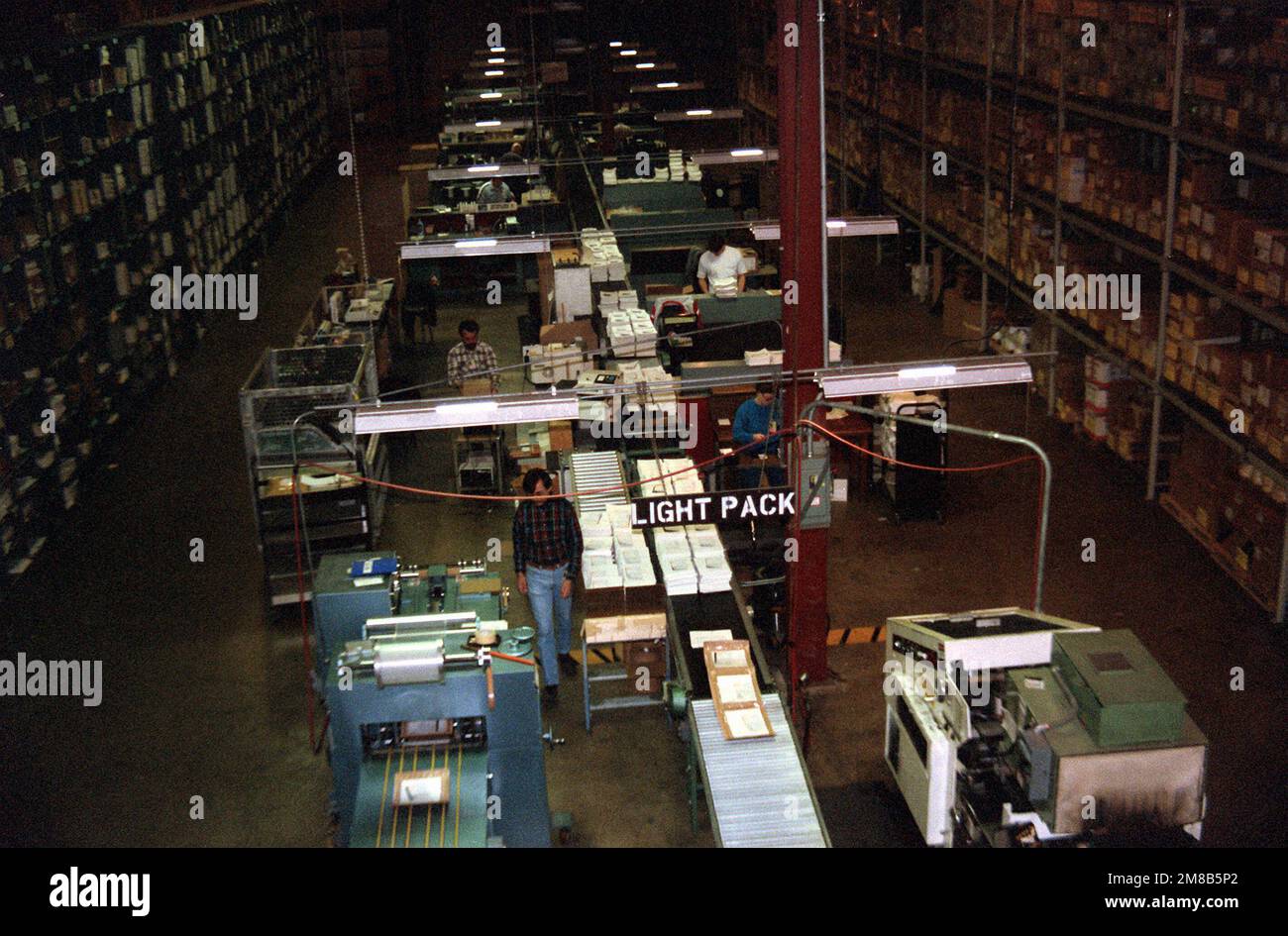 An overview of personnel at their work stations on the main computer ...