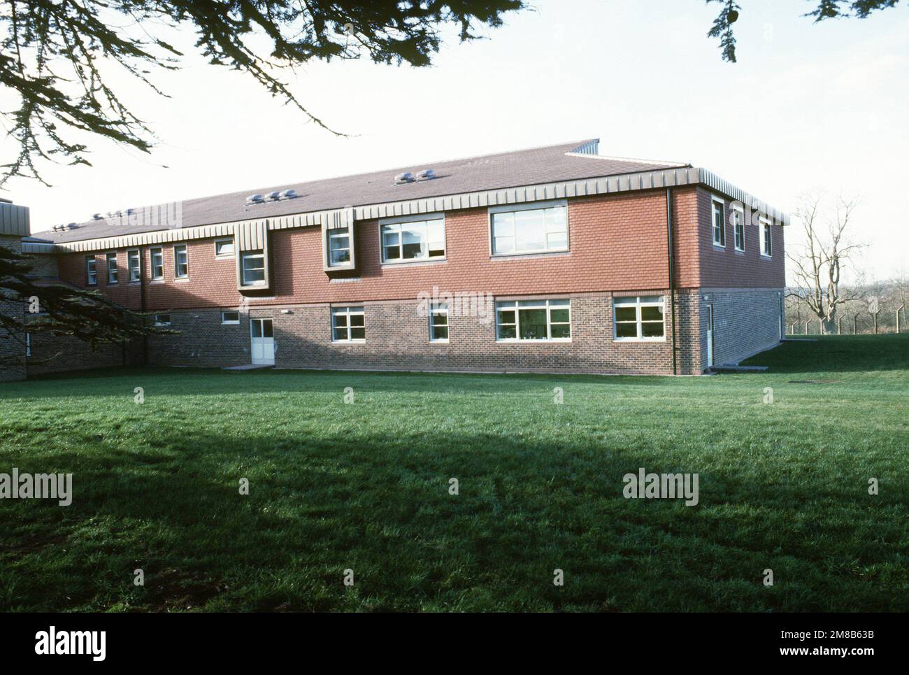 An exterior view of the north classroom wing of the recently completed ...