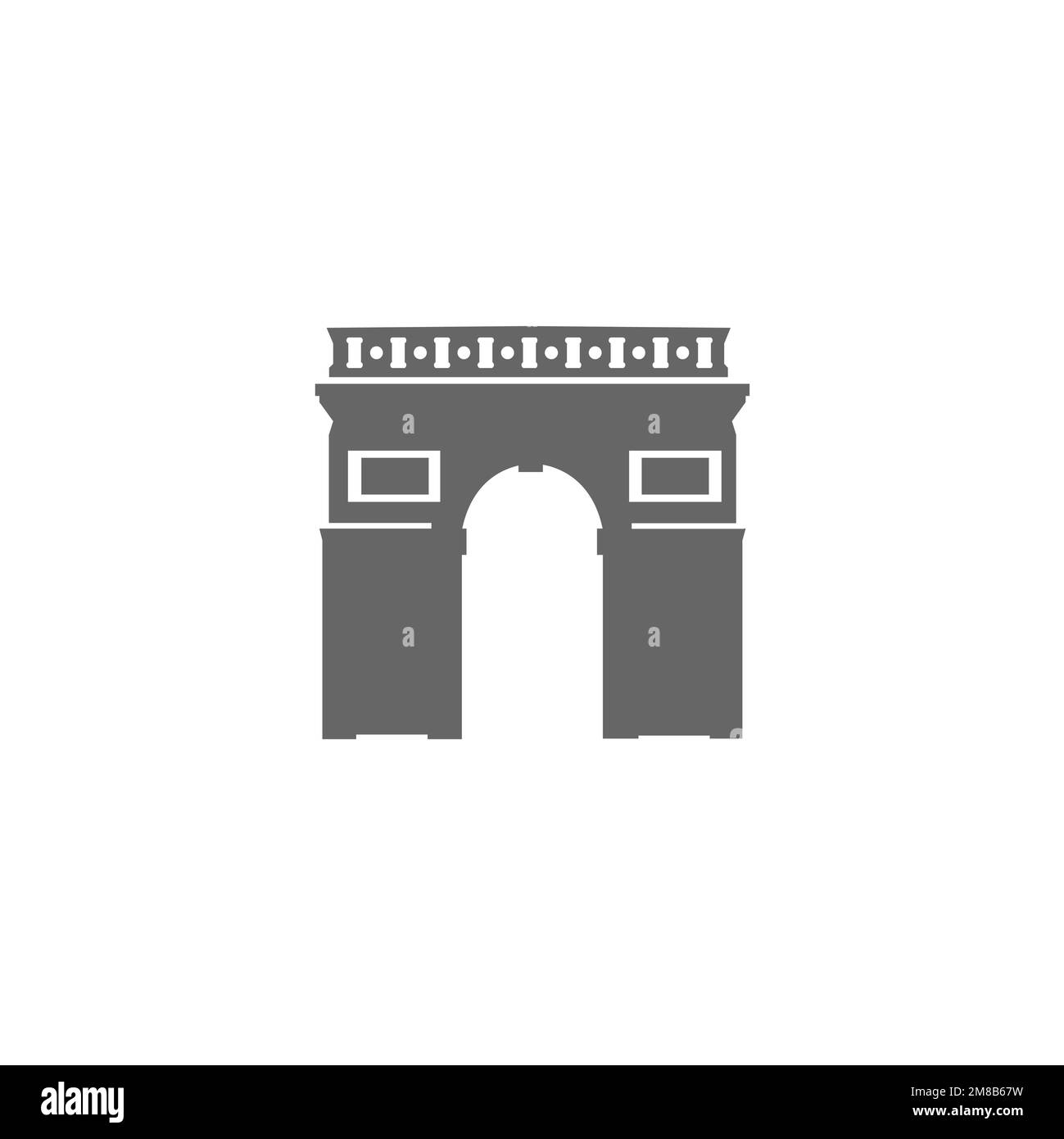 Arc de Triomphe icon, graphic resource template, vector illustration ...