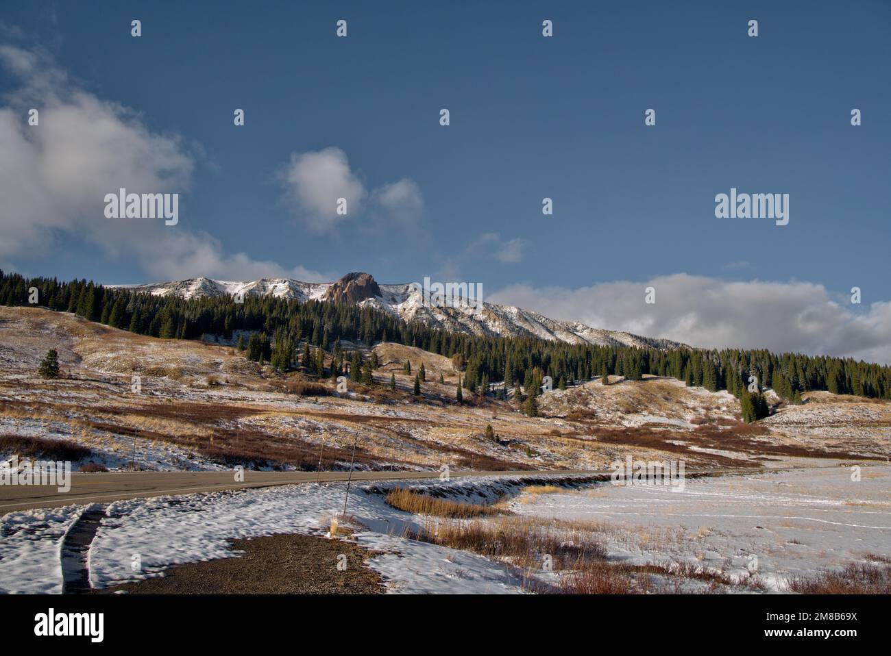 Lizard Head Pass in Colorado after a mid-autumn snowstorm Stock Photo ...