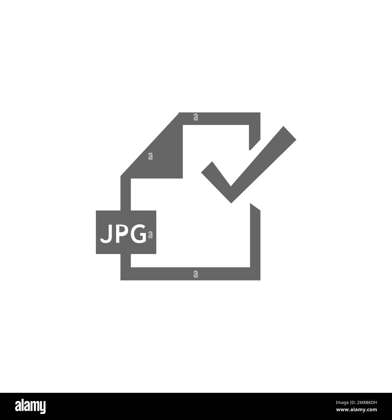 JPG file correct icon, graphics resource template, vector illustration ...