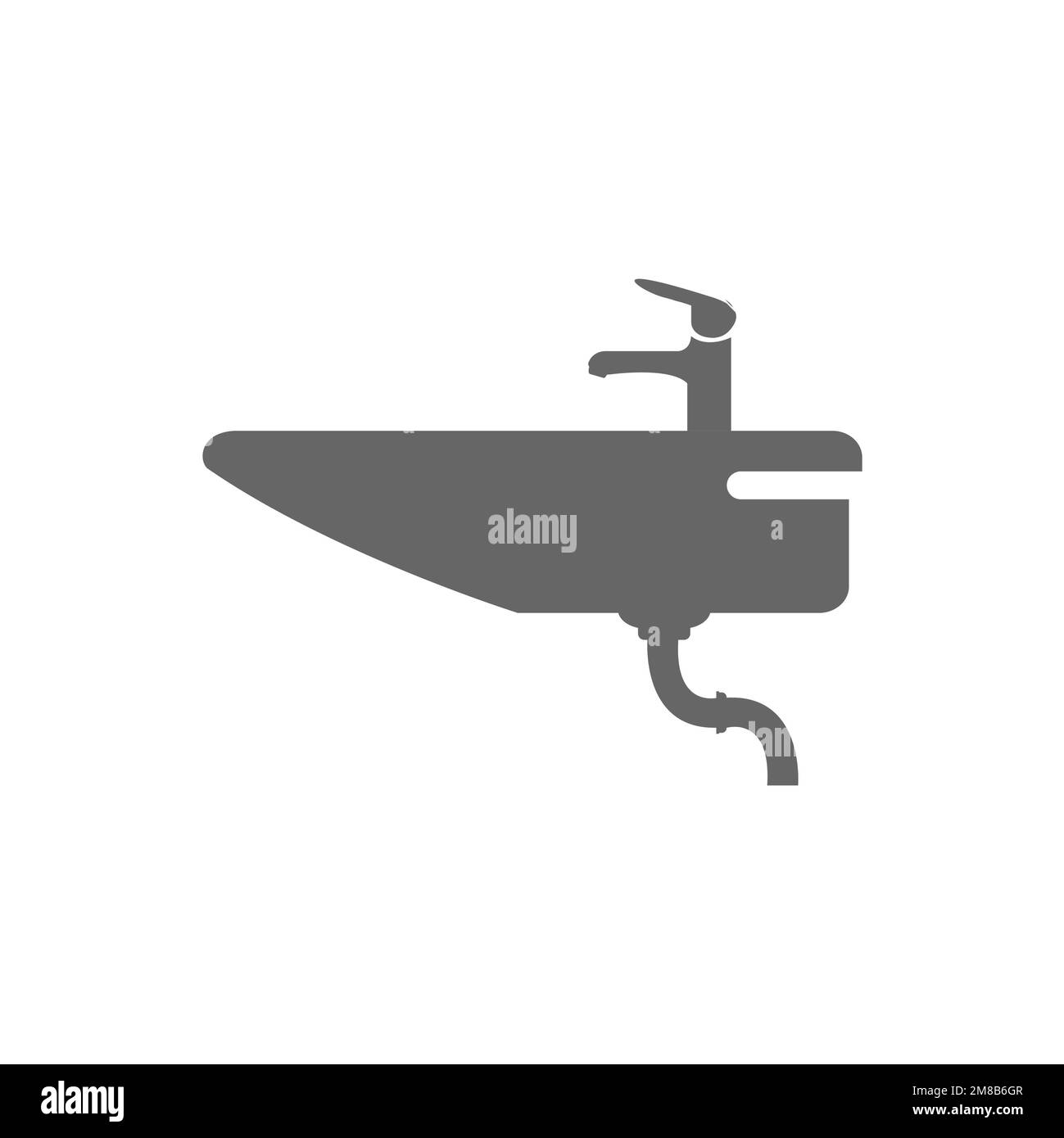 Hand wash basin side icon, graphic resource template, vector ...