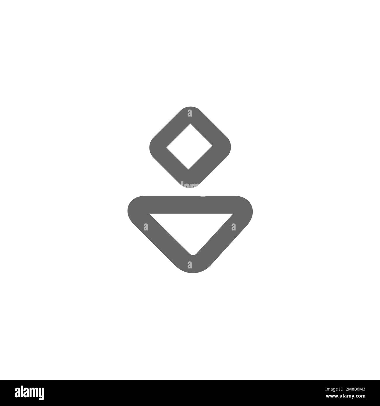 Rounded square and triangle icons, graphic resource templates, vector ...