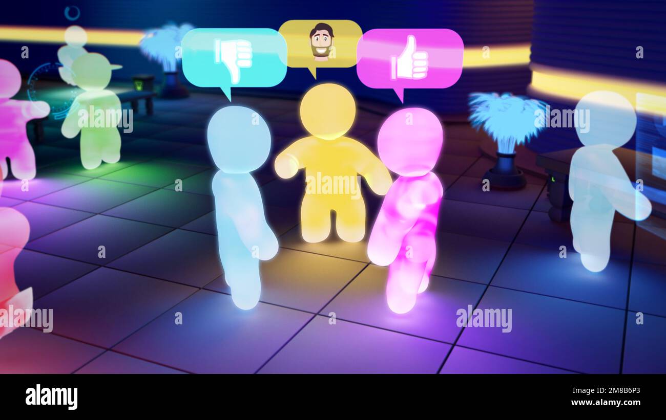 meta universe avatars conversationing - discussing boys with each other ...