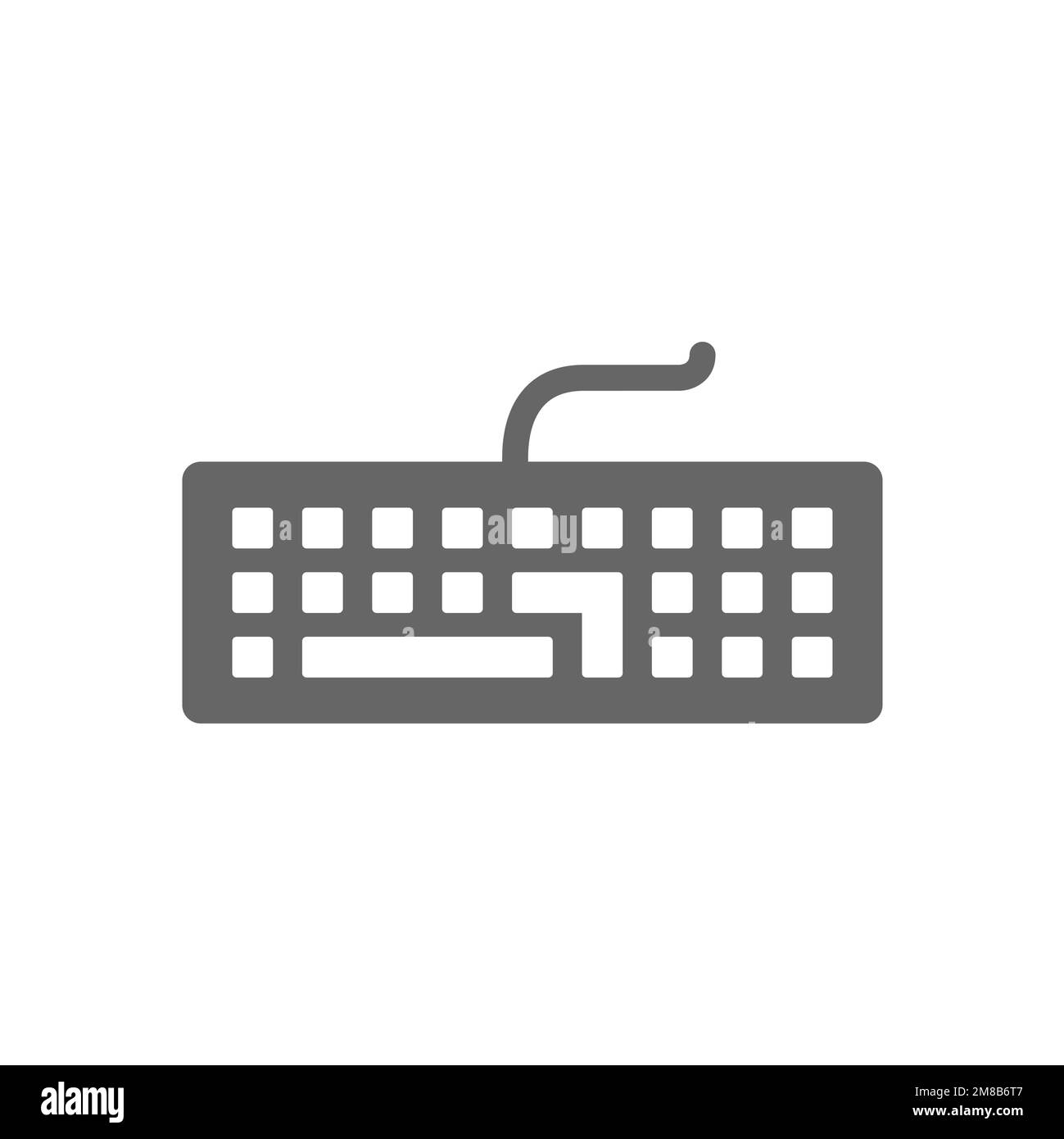 Computer keyboard icon, graphics resource template, vector illustration ...