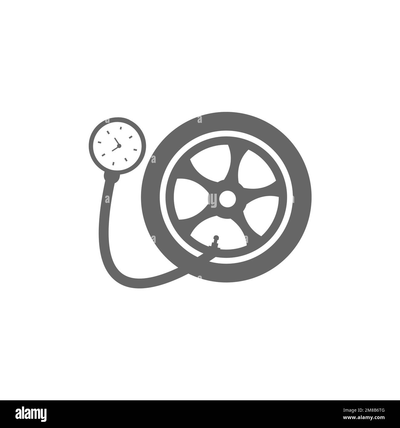 Automobile tire pressure gauge icon, graphic resource template, vector ...