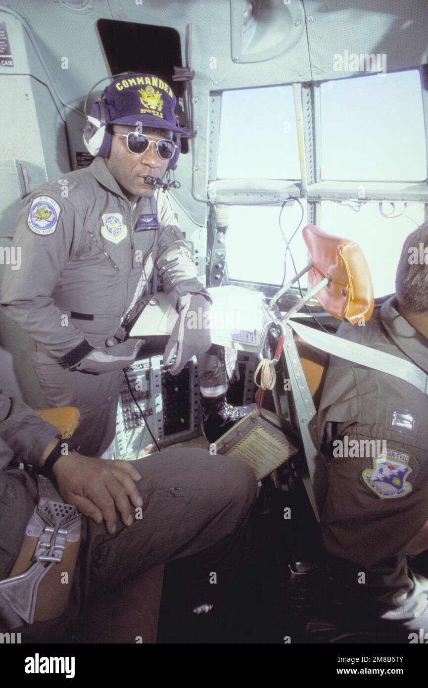 From the flight deck controls of his command craft, LTC Steve Stephens ...