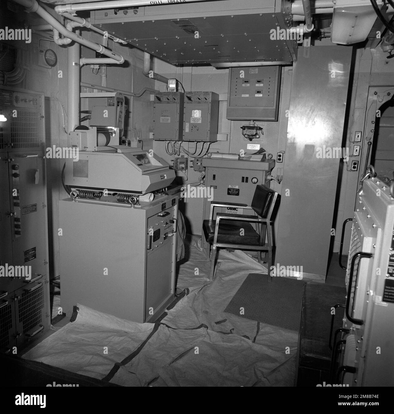 A view of the information center and gyro room No. 1 of the guided ...