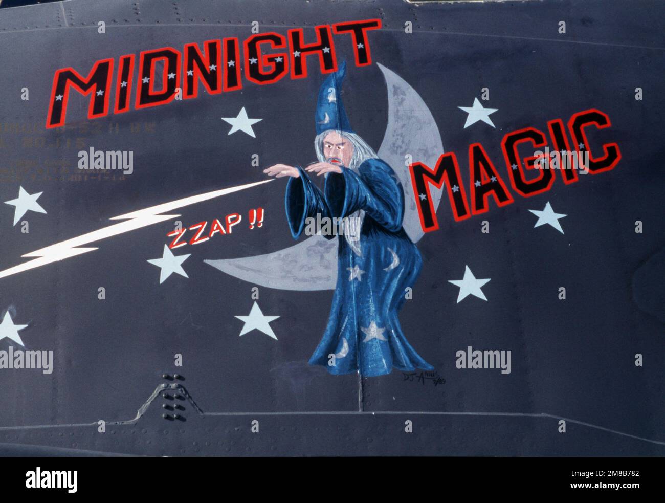 A View of artwork on the nose of an aircraft taking part in the ...