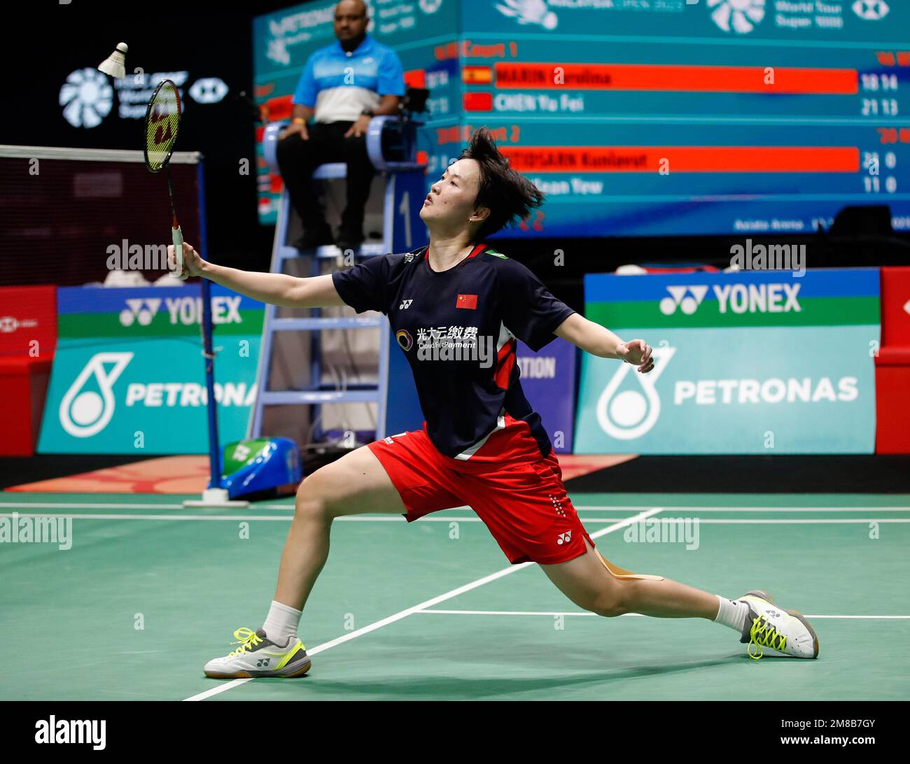 Kuala Lumpur, Malaysia. 13th Jan, 2023. Chen Yufei of China in action ...