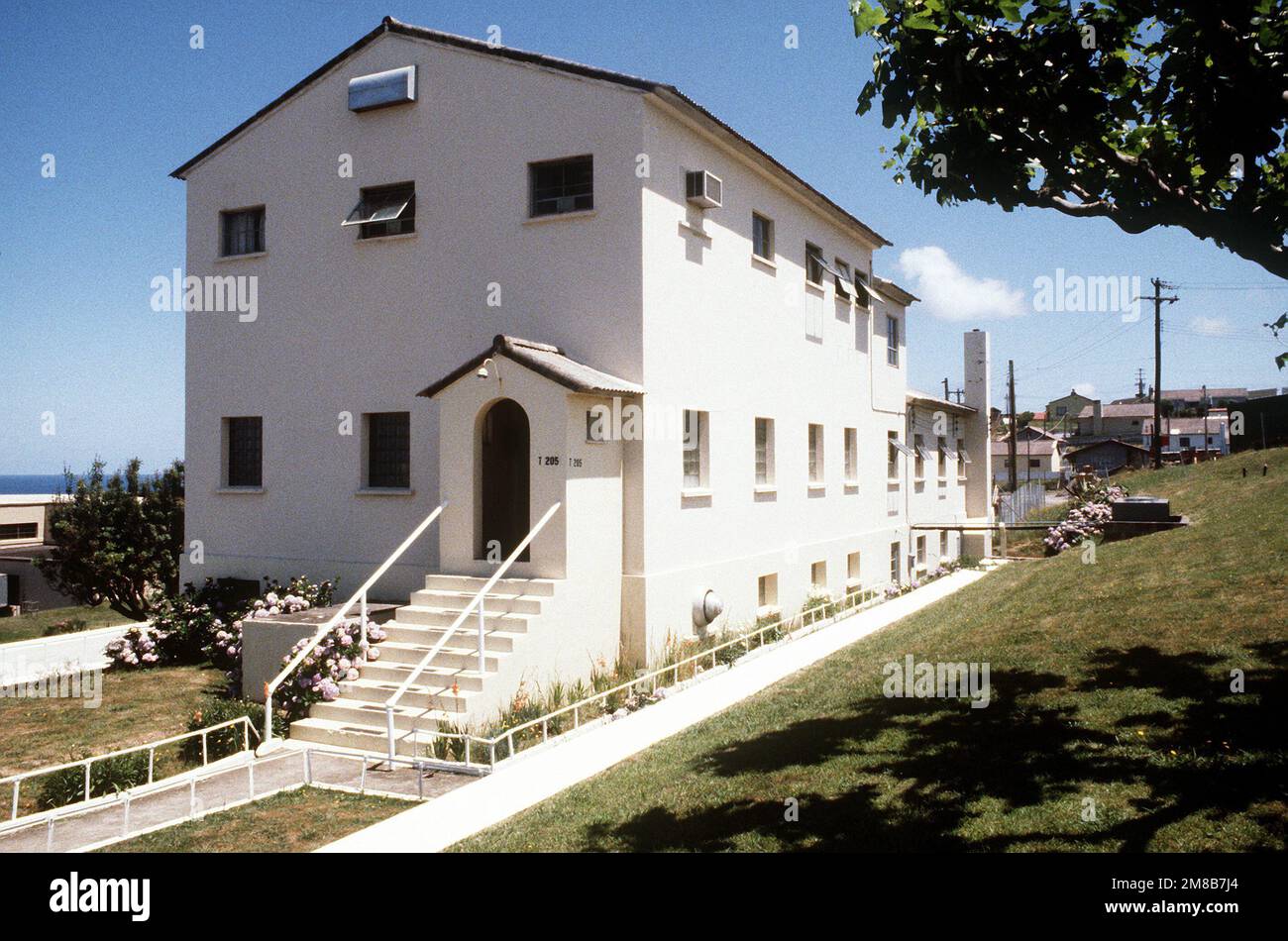 An exterior view of the DIAL Central Office. Base: Lajes Field State ...