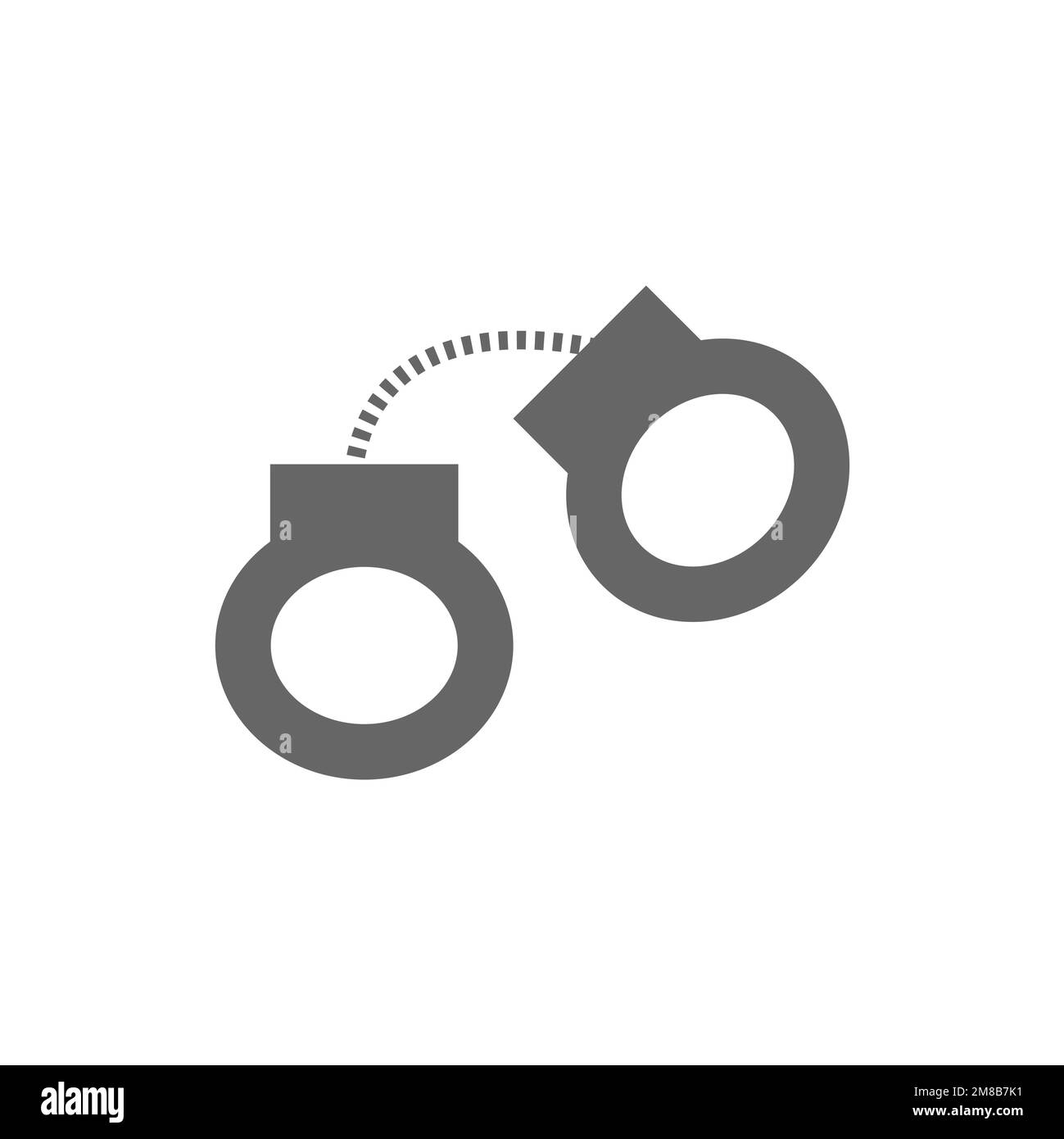 Handcuff icon, graphic resource template, vector illustration Stock ...
