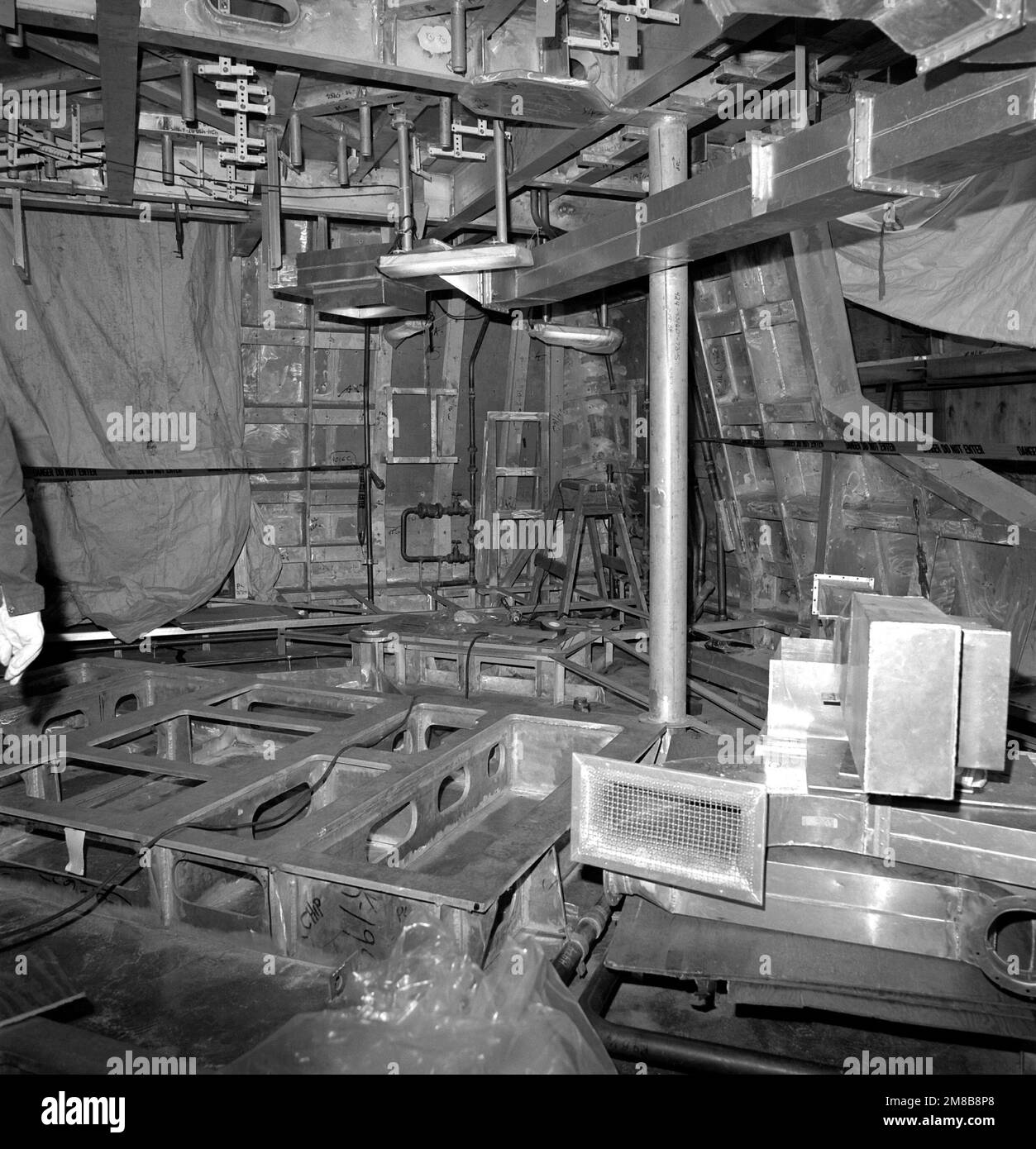 A view of Aegis radar room No. 2 on the guided missile cruiser COWPENS ...