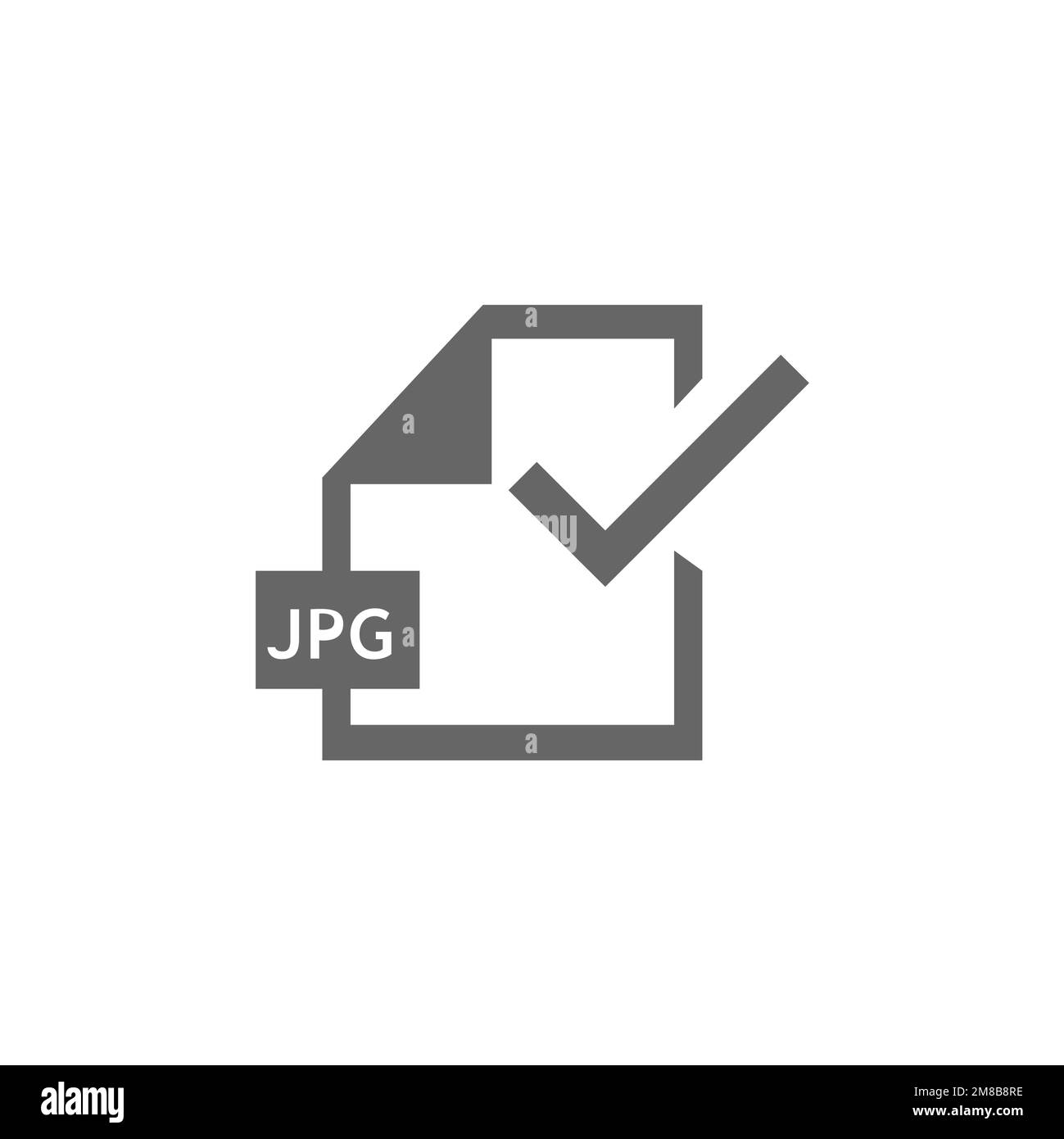 JPG correct icon, graphic resource template, vector illustration Stock ...
