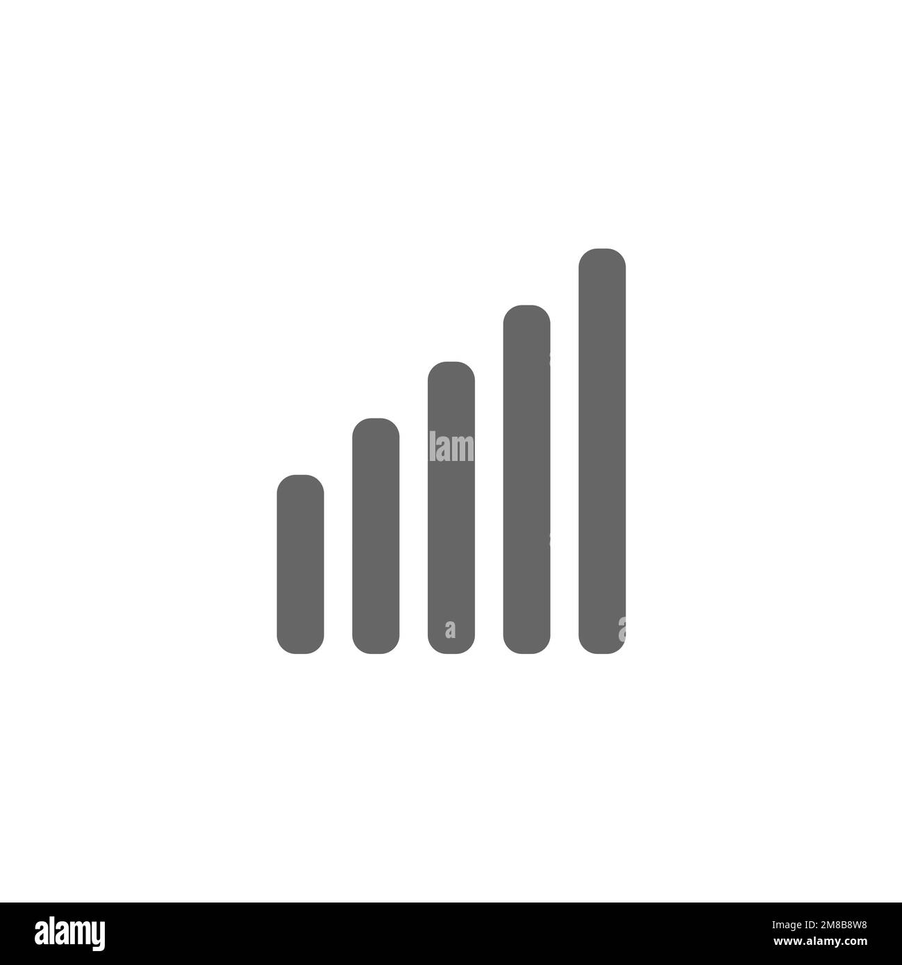 Signal strength icon, graphic resource template, vector illustration ...