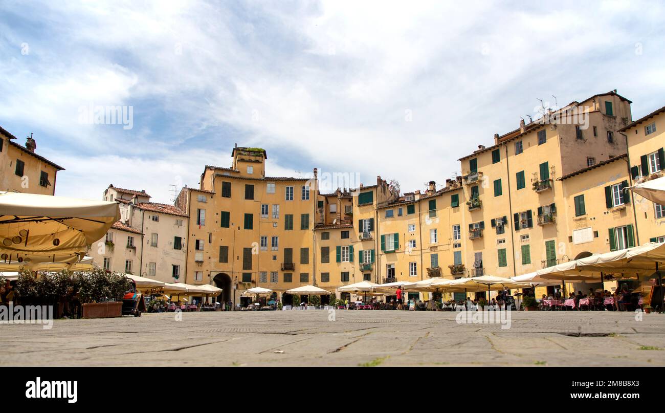 The cloudy sky over Piazza Anfiteatro Luca Italy Stock Photo - Alamy