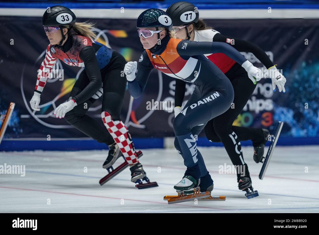 GDANSK - Poland, 13/01/2023, Xandra Velzeboer during 1500 meters on day ...