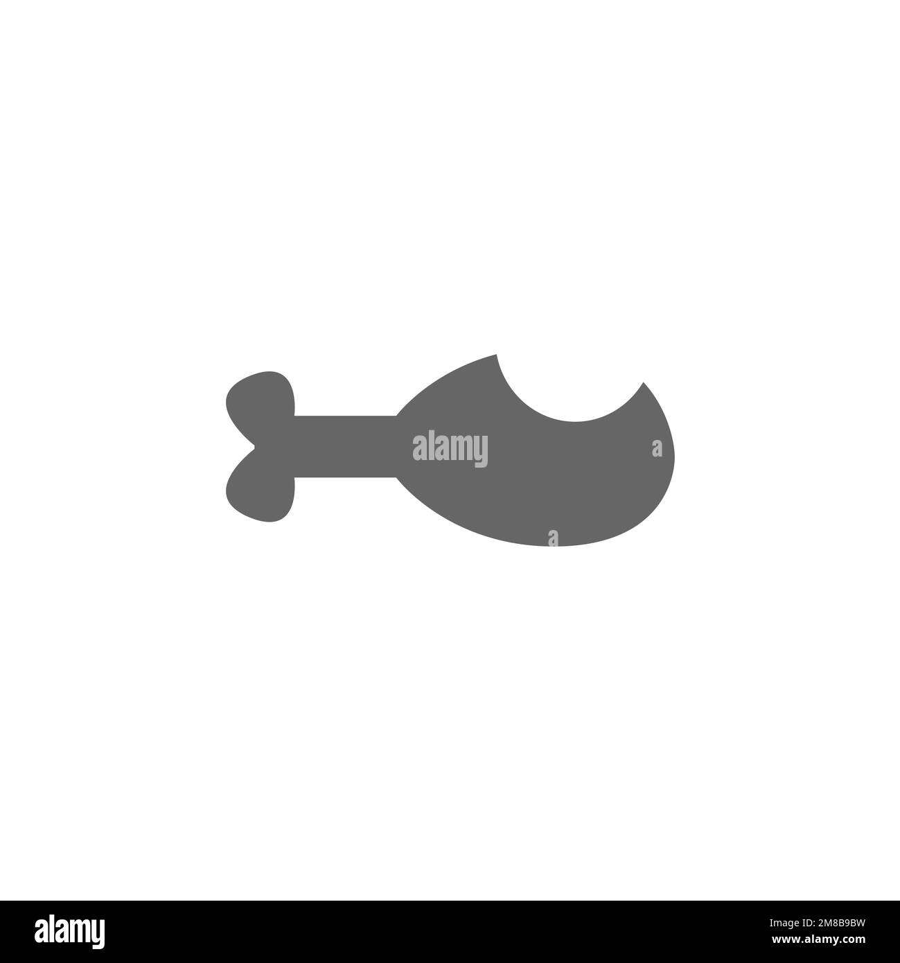 Bited chicken leg icon, graphic resource template, vector illustration ...